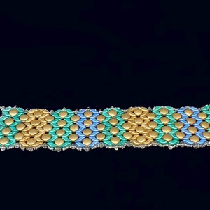 Riverbed Bracelet, Bead Weaving Jewelry, Peyote Stitch Handwoven Beaded Cuff Bracelet, Magnetic ...