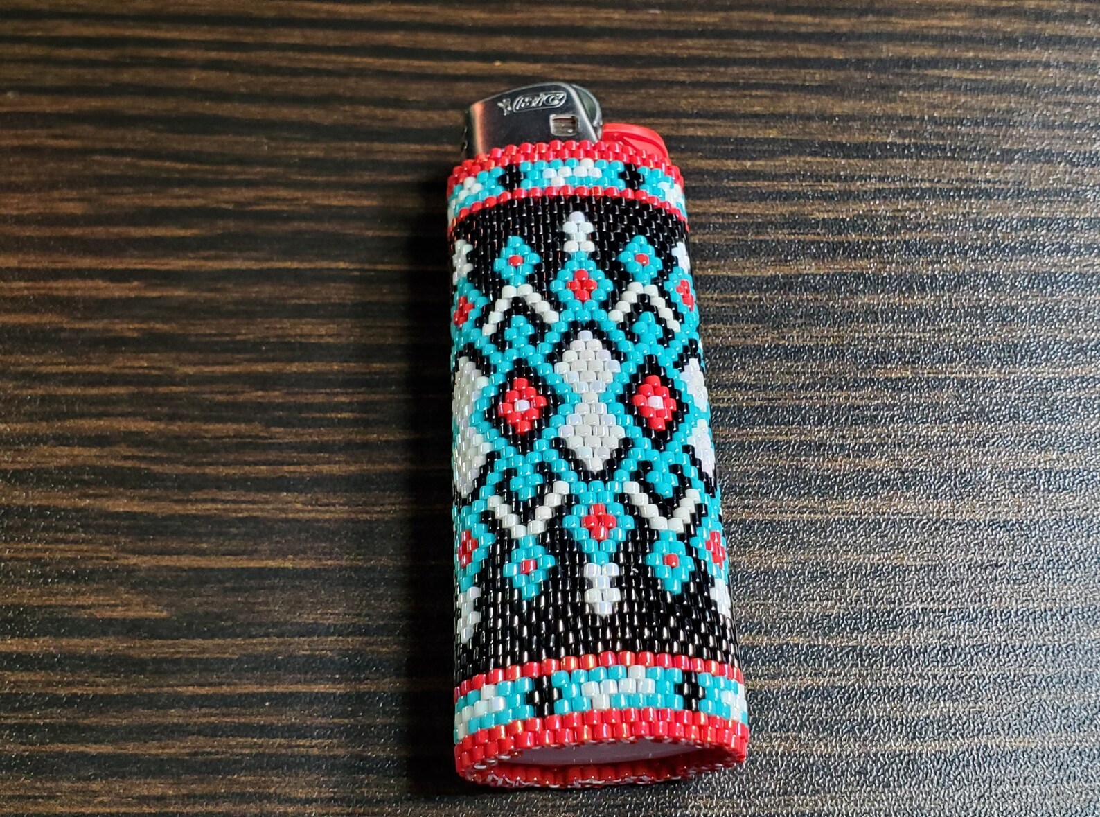 Hand Beaded Noble Lighter Case, Fits Full-size Bic Lighter - Etsy
