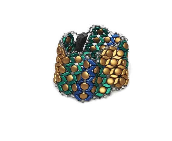 Riverbed Bracelet Bead Weaving Jewelry Peyote Stitch | Etsy