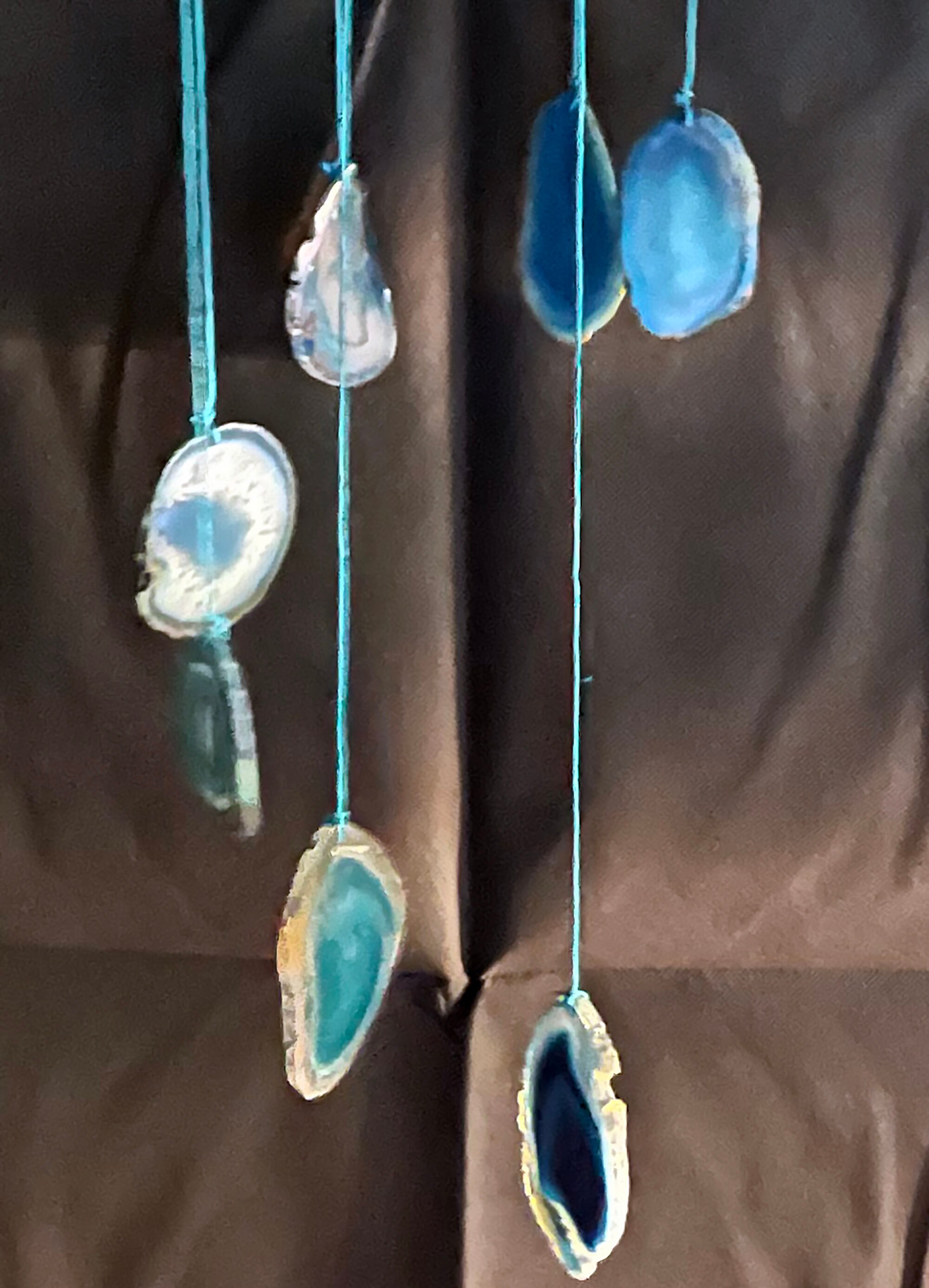 Teal Brazilian Agate Wind Chime Descending Wind Chime - Etsy