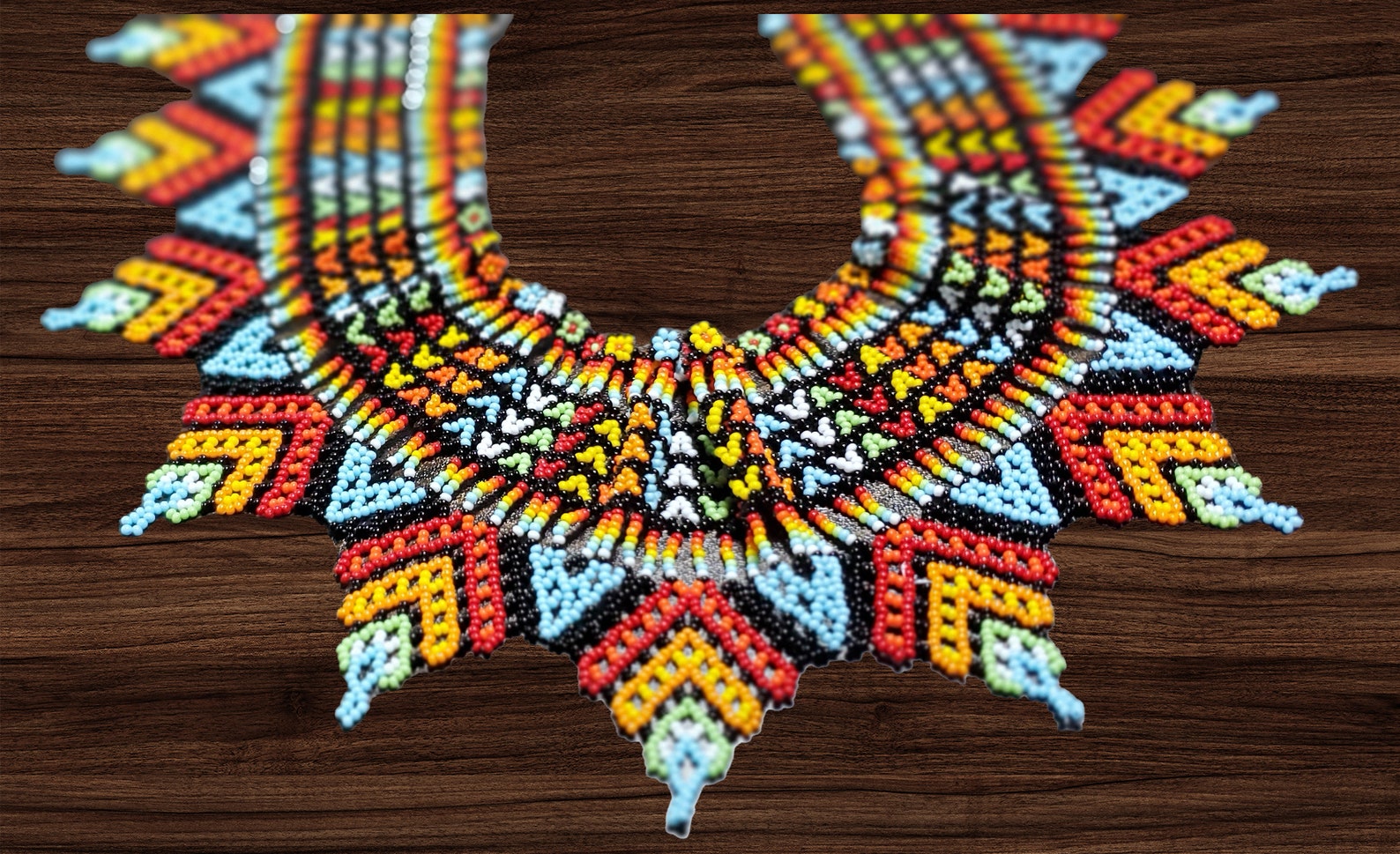 Hand Crafted Beaded Huichol Collar Necklace, Native American - Etsy