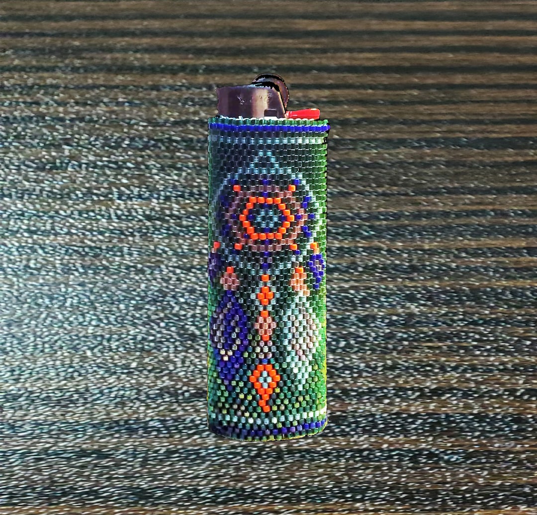 Hand Beaded Dreamcatcher Lighter Case, Handmade Lighter Sleeve, Fits ...
