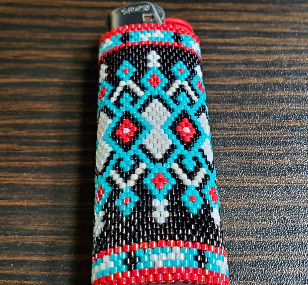 Hand Beaded Noble Lighter Case, Fits Full-size Bic Lighter - Etsy