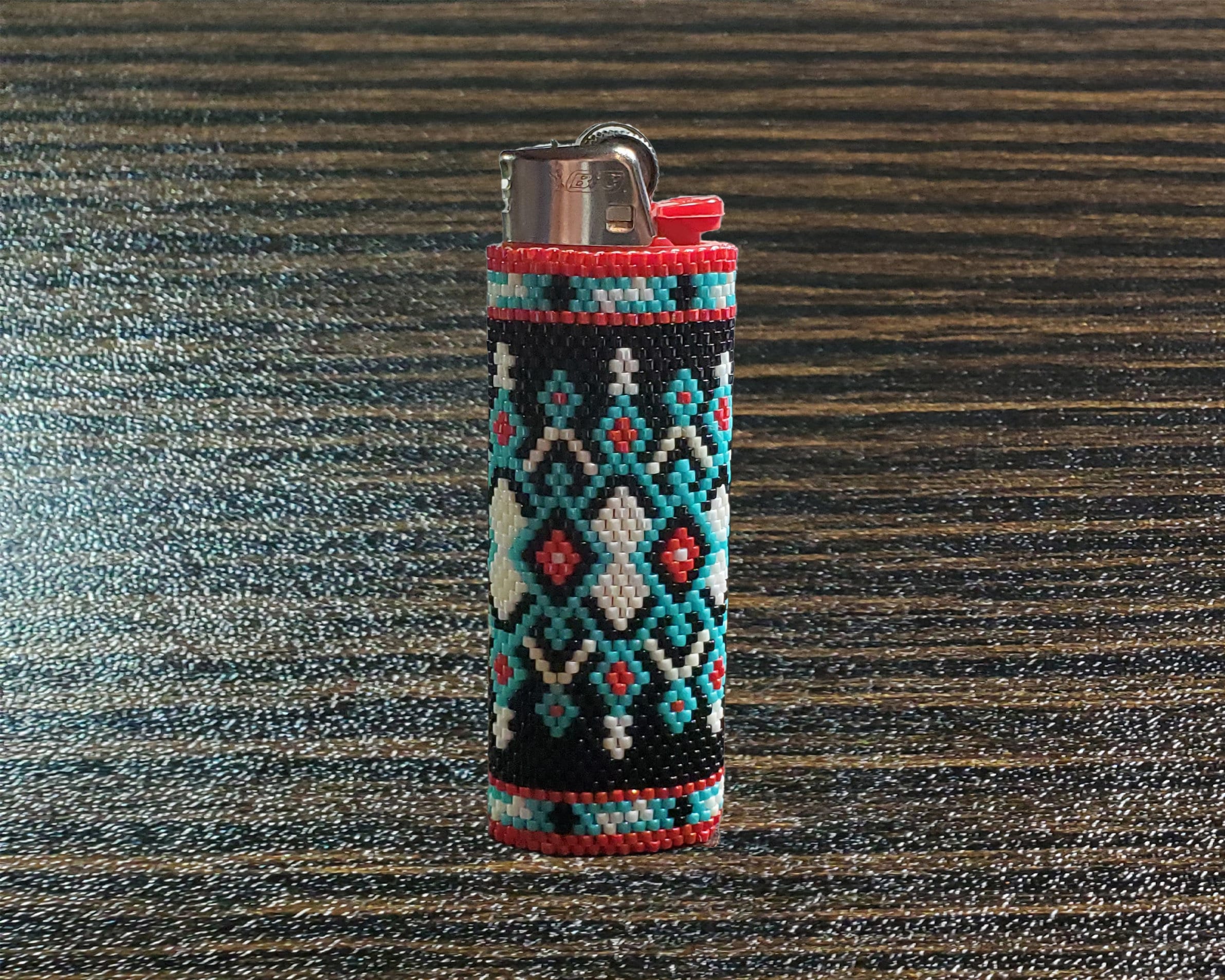 Hand Beaded Noble Lighter Case Fits Full-size Bic Lighter - Etsy