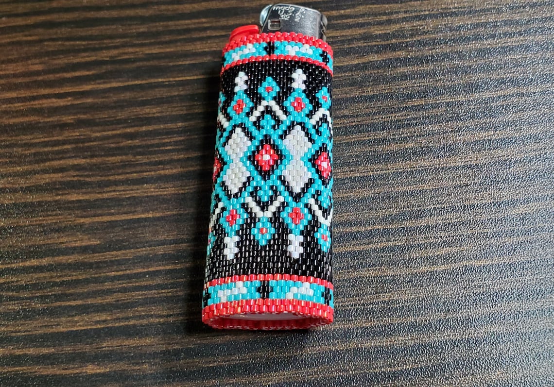 Hand Beaded Noble Lighter Case, Fits Full-size Bic Lighter - Etsy