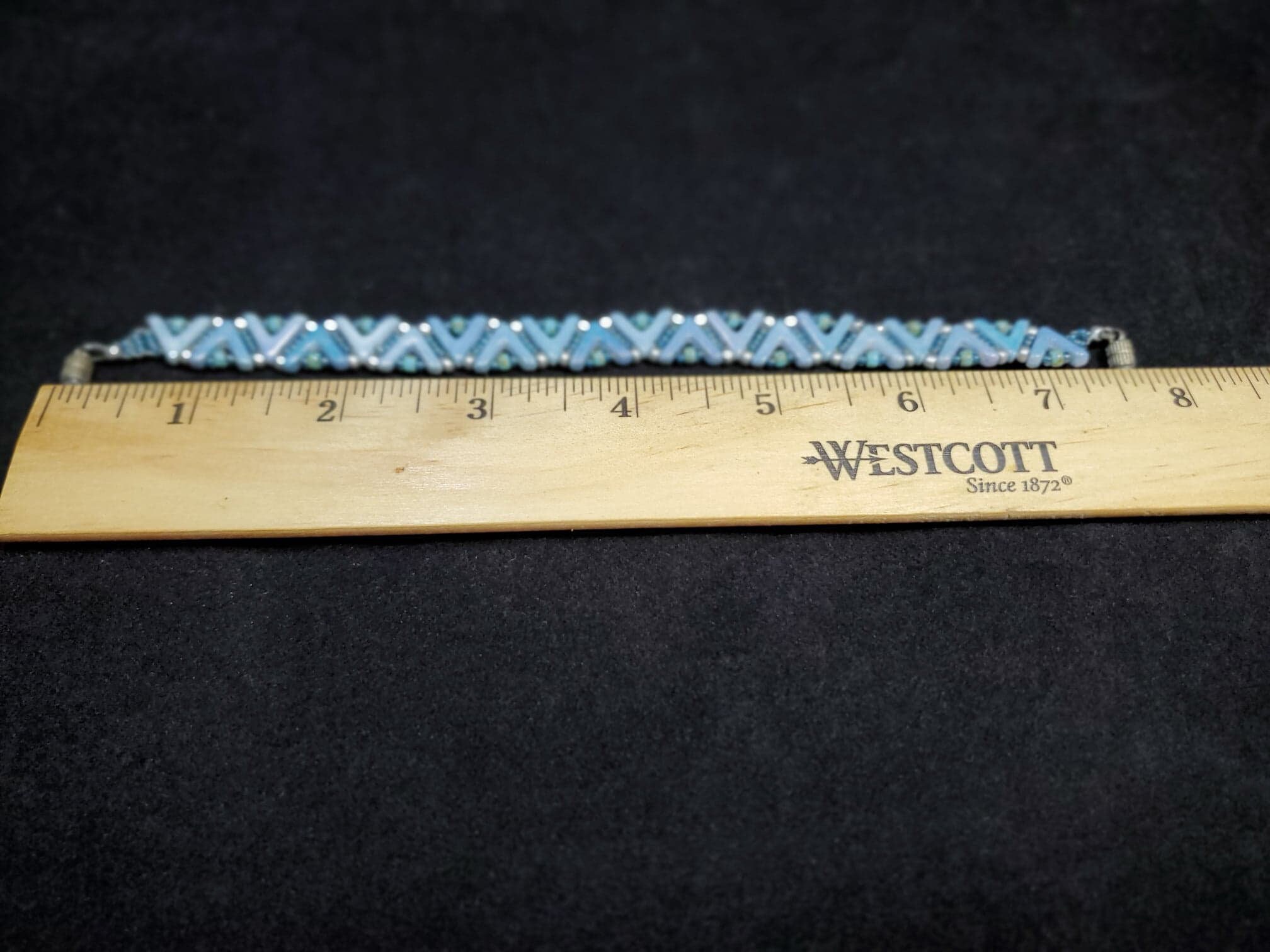 Blue Ava Bracelet, Bead Weaving Jewelry, Handwoven Beaded Bracelet ...