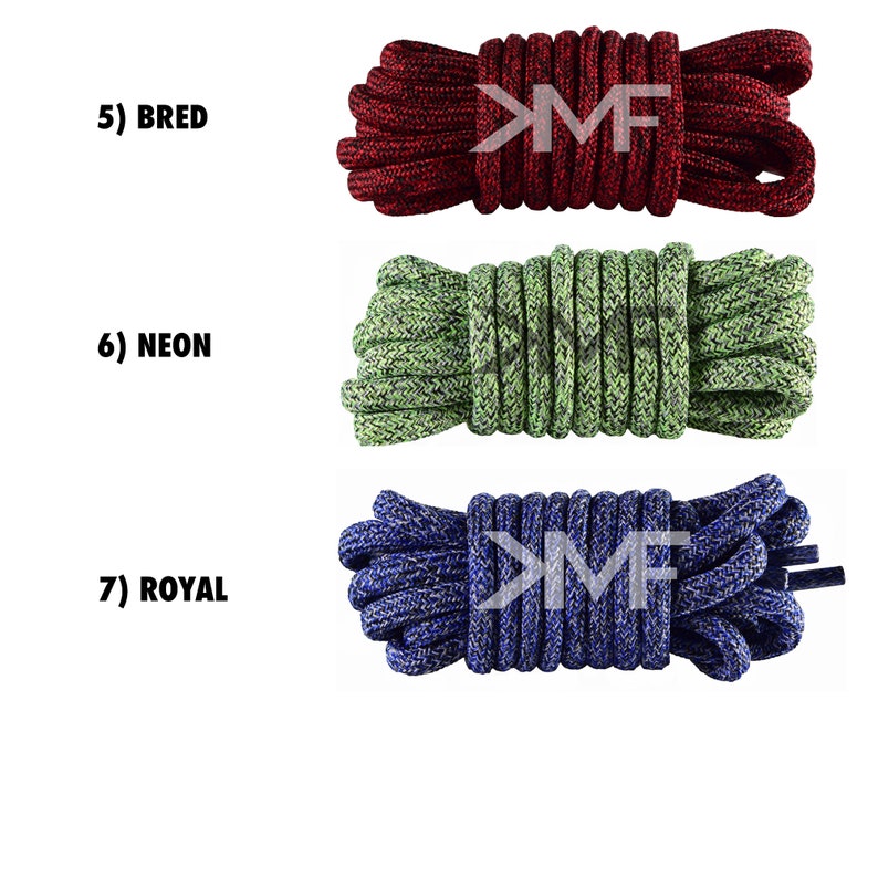 Rope Multicolor Premium Shoelaces Vibrant Colorful Laces Fast | Etsy