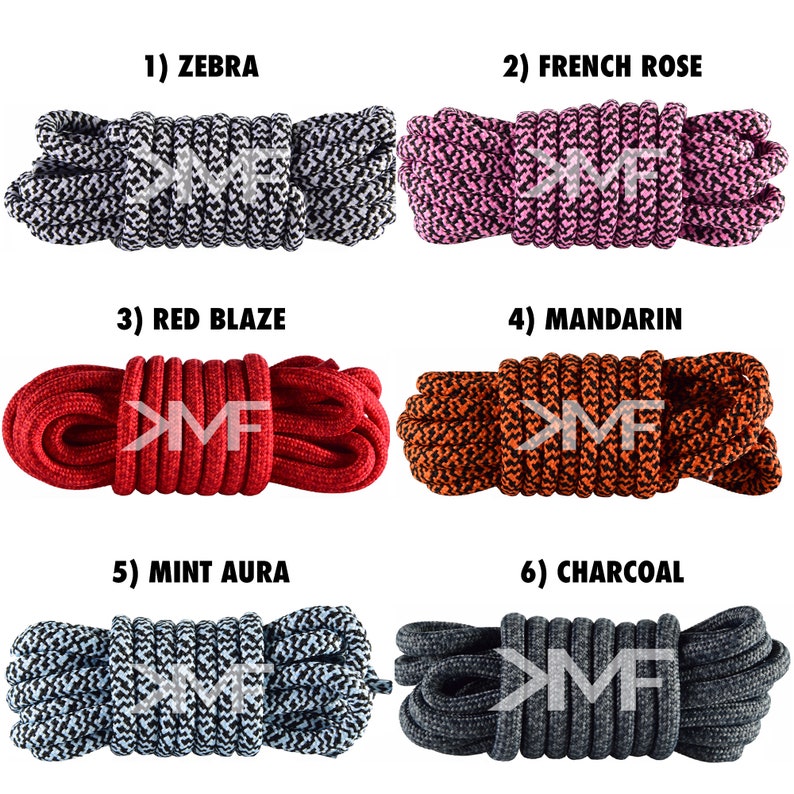 Rope Two Tone Pattern Premium Shoelaces Colorful Patterned | Etsy