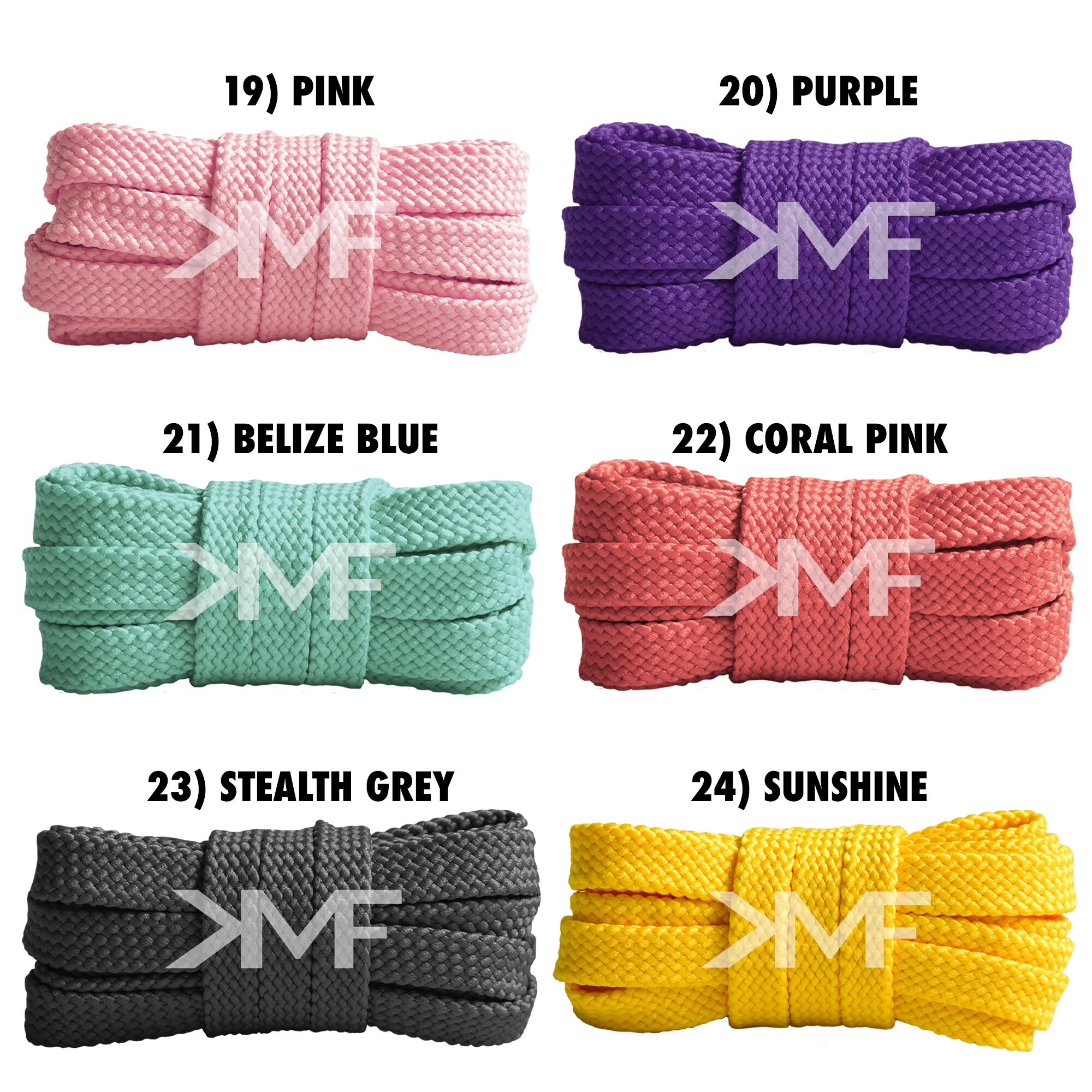 KML NMD Style Flat Premium Shoelaces Vibrant Colorful Laces | Etsy