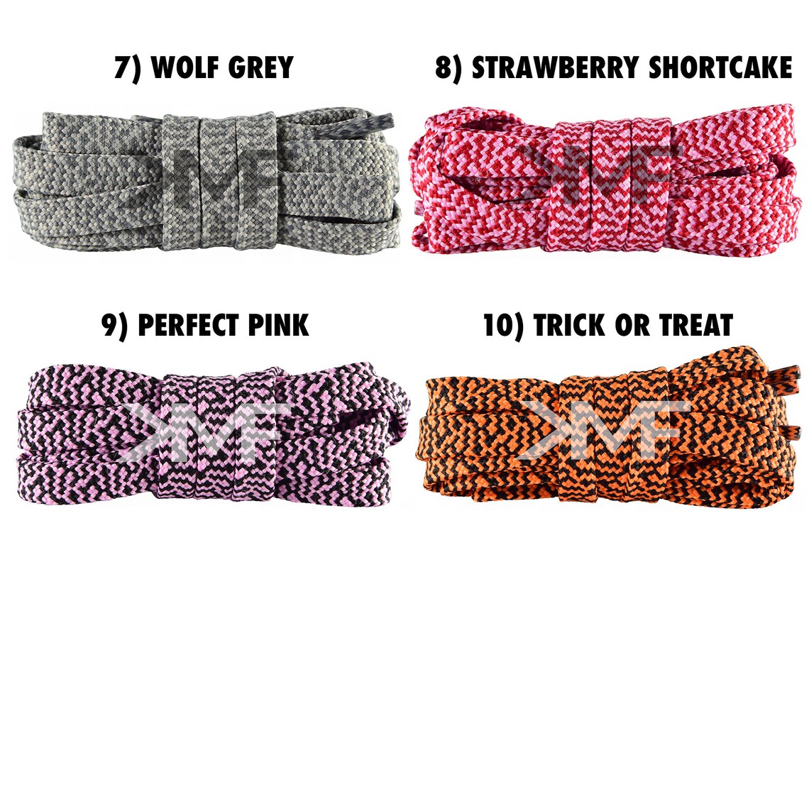 Flat Two Tone Pattern Premium Shoelaces Colorful Patterned Laces Fast ...