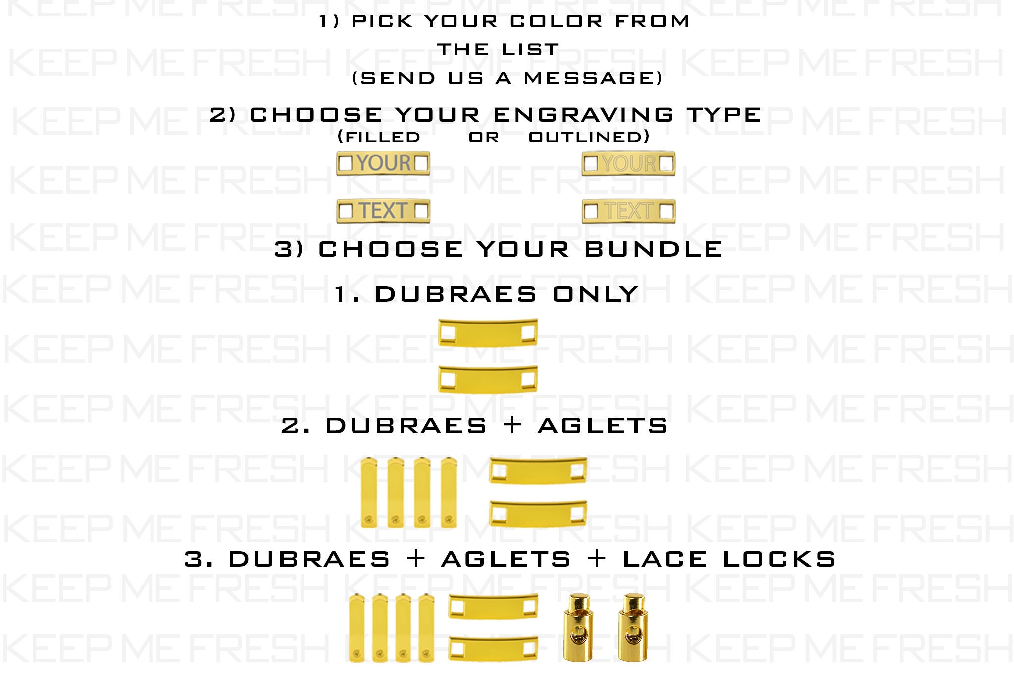 Personalize Your Dubraes Lace Locks Your Way Metal Custom Lace | Etsy