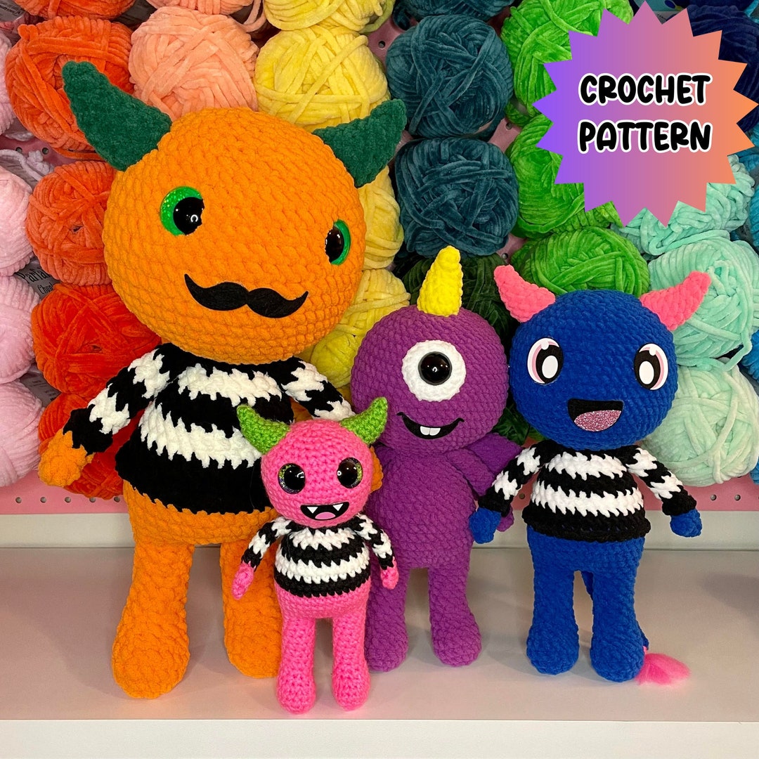 Mischievous Monster - Low Sew Crochet Pattern - Etsy