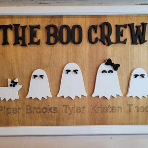 Boo Crew Sign, Personalized Halloween Sign, Personalized Fall Decor ...