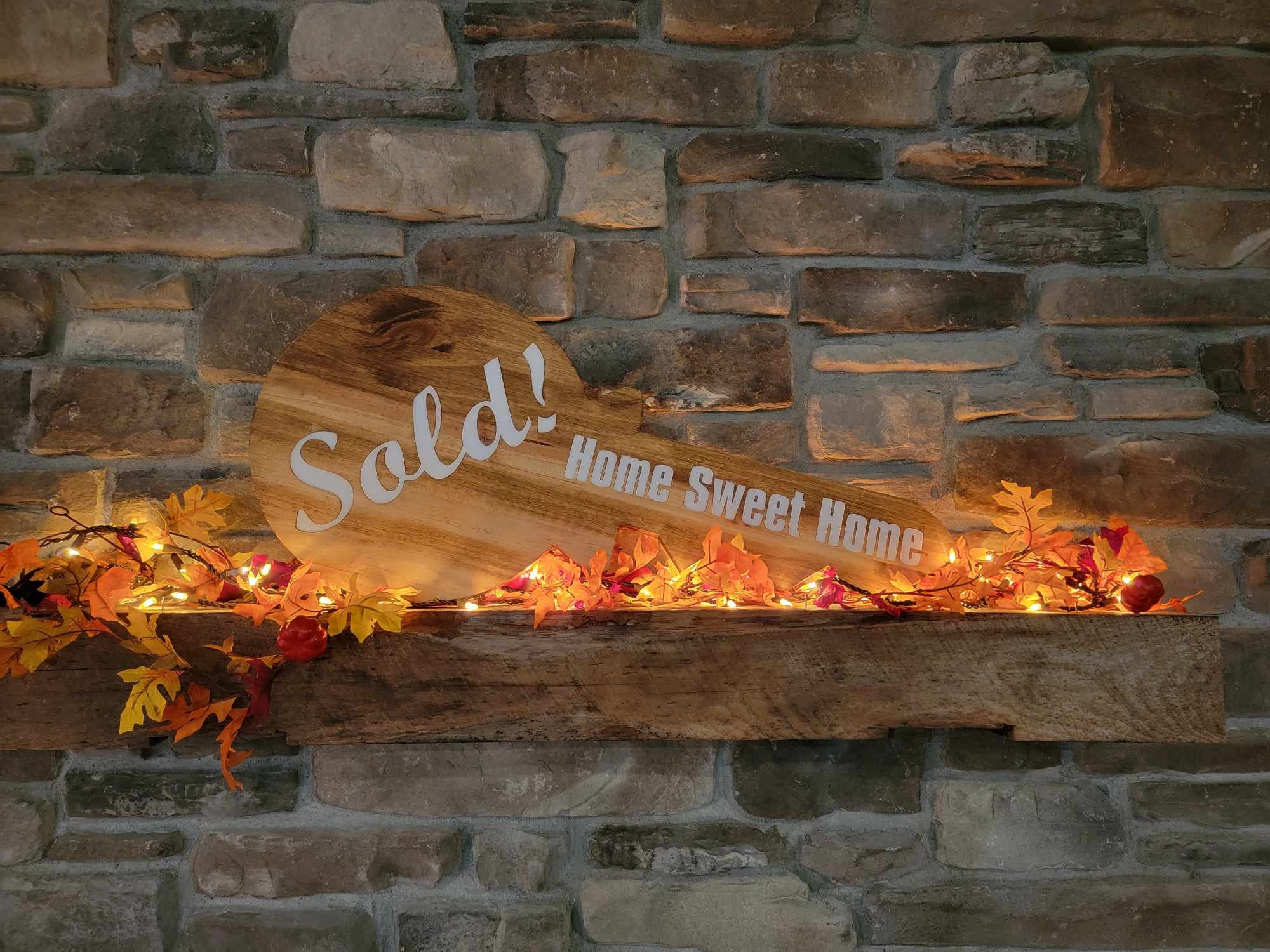 Sold Sign, Personalized Real Estate Key, Sold Wood House Key, Realtor ...