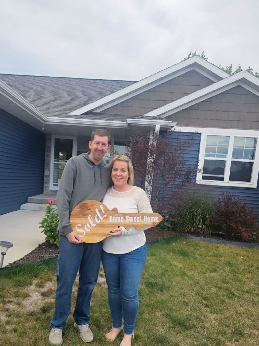 Sold Sign, Personalized Real Estate Key, Sold Wood House Key, Realtor ...