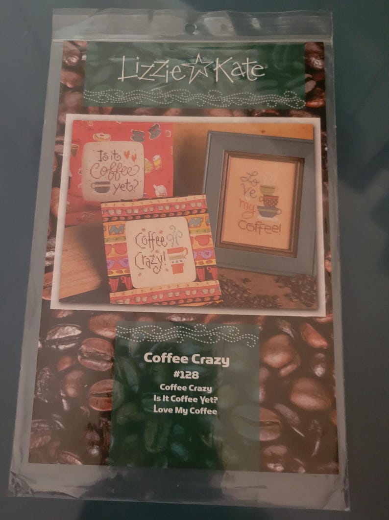Lizzie Kate "coffee Crazy" Cross Stitch Pattern - Etsy
