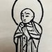 Monk, Zen Monk, Shingon Monk, Buddhist Praying,matted Linocut Print ...