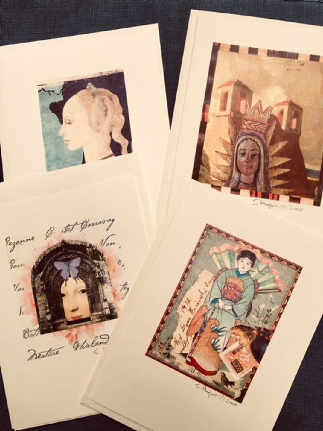 Four Women Cards, Artist Greeting Cards, Feminine Cards, Blank Cards ...