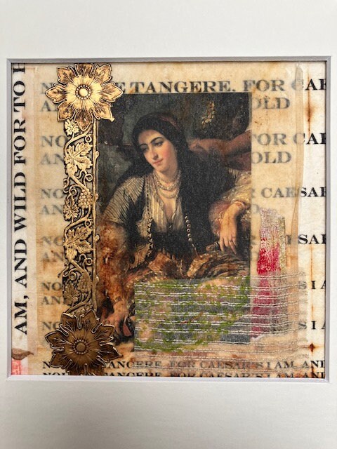 Odalisque, Turkish Concubine, Original Art Collage, Mixed Media Art ...
