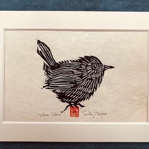 Wren Wren, Original Linocut, Hand-pulled Print, Jenny Wren, Bird ...