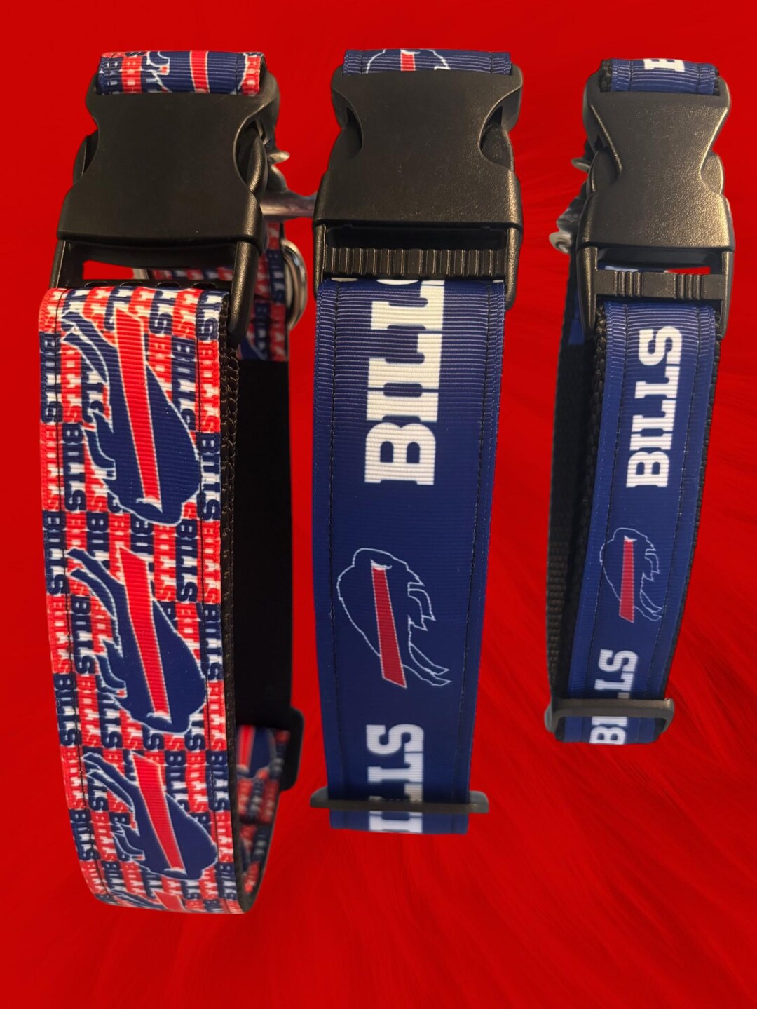 Buffalo Bills Dog Collars and Leashes, Two Patterns, Several Sizes ...