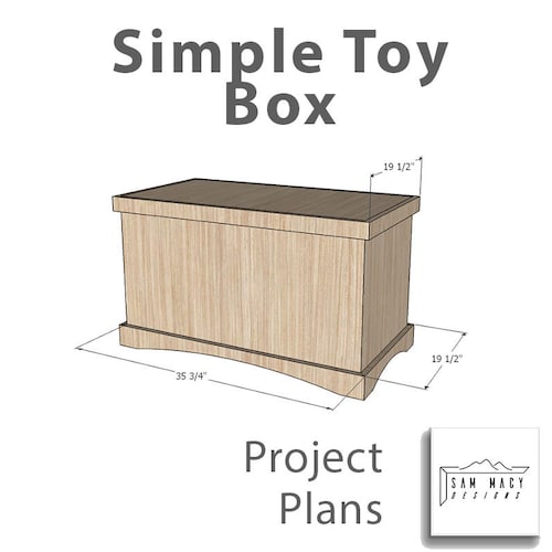 Simple DIY Toy Box Project Plans - Etsy
