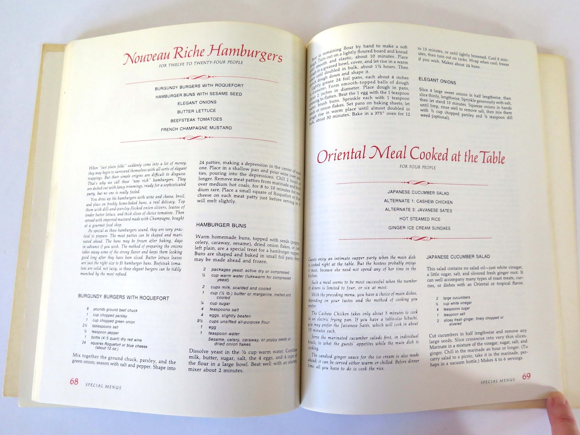 Sunset Cook Book for Entertaining 1974 Abridged Edition - Etsy