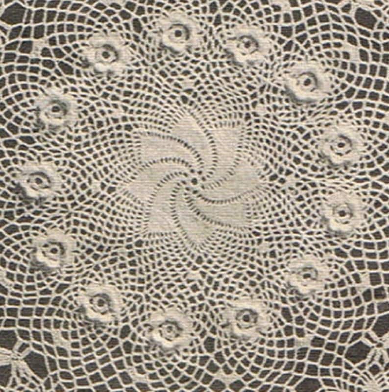 Irish Rose of Erin ~ Vintage Crochet Doily Pattern ~ Rose Flower ...