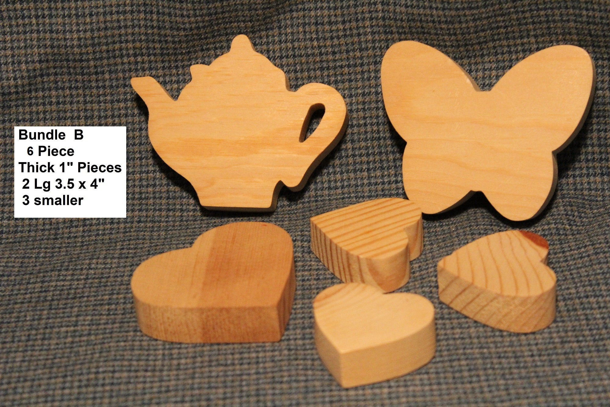 Unfinished Wood Cut Outs Solid Wood Nice Sizes Variety | Etsy