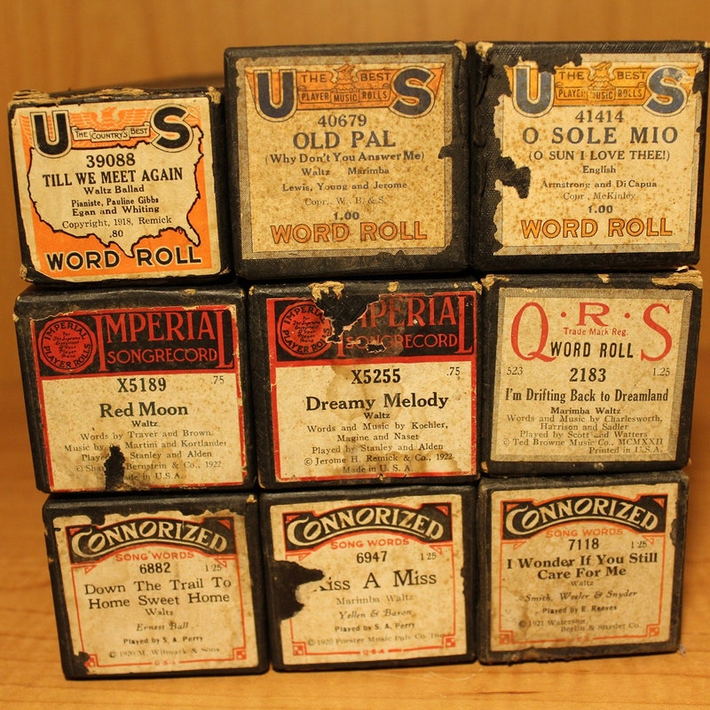 Vintage Piano Rolls - Etsy