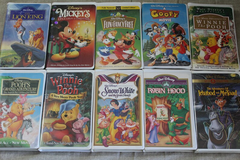 Animated VHS Movie Classics Family Entertainment ~ Clam Shell Cases ...