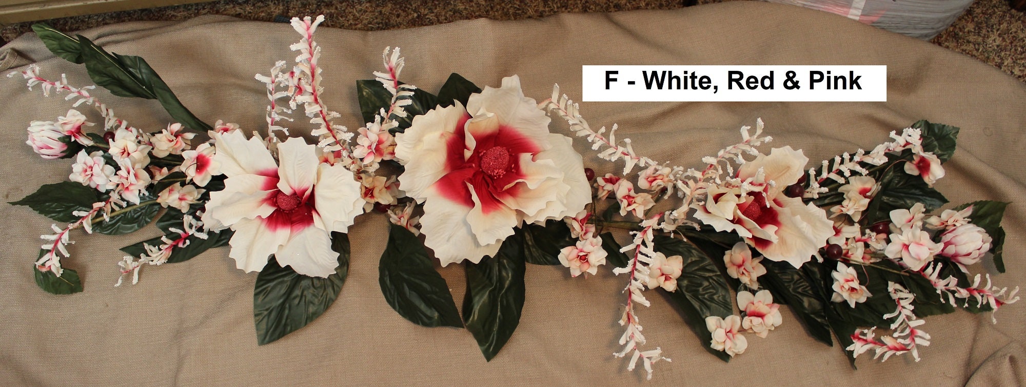 Silk Floral Hanging Swags ~ Large Blossom Magnolias & Roses~ Hanging ...