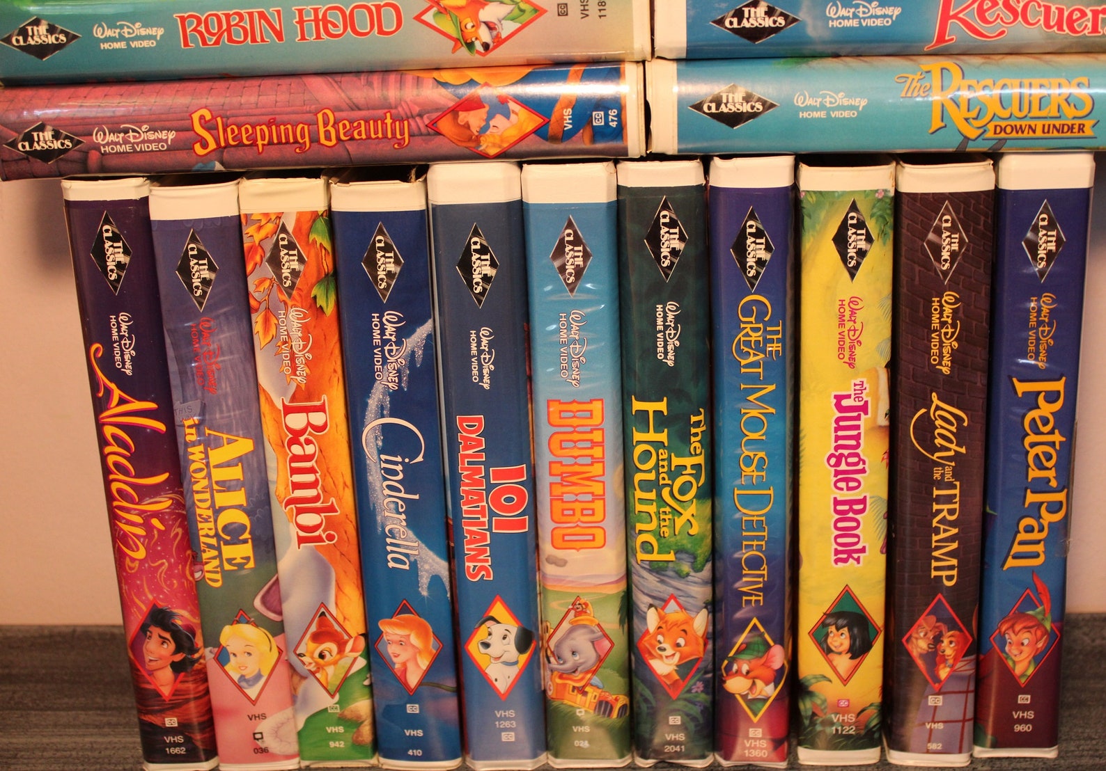 Walt Disney Black Diamond VHS ~ Original Classic Editions ~ Clam Shell ...