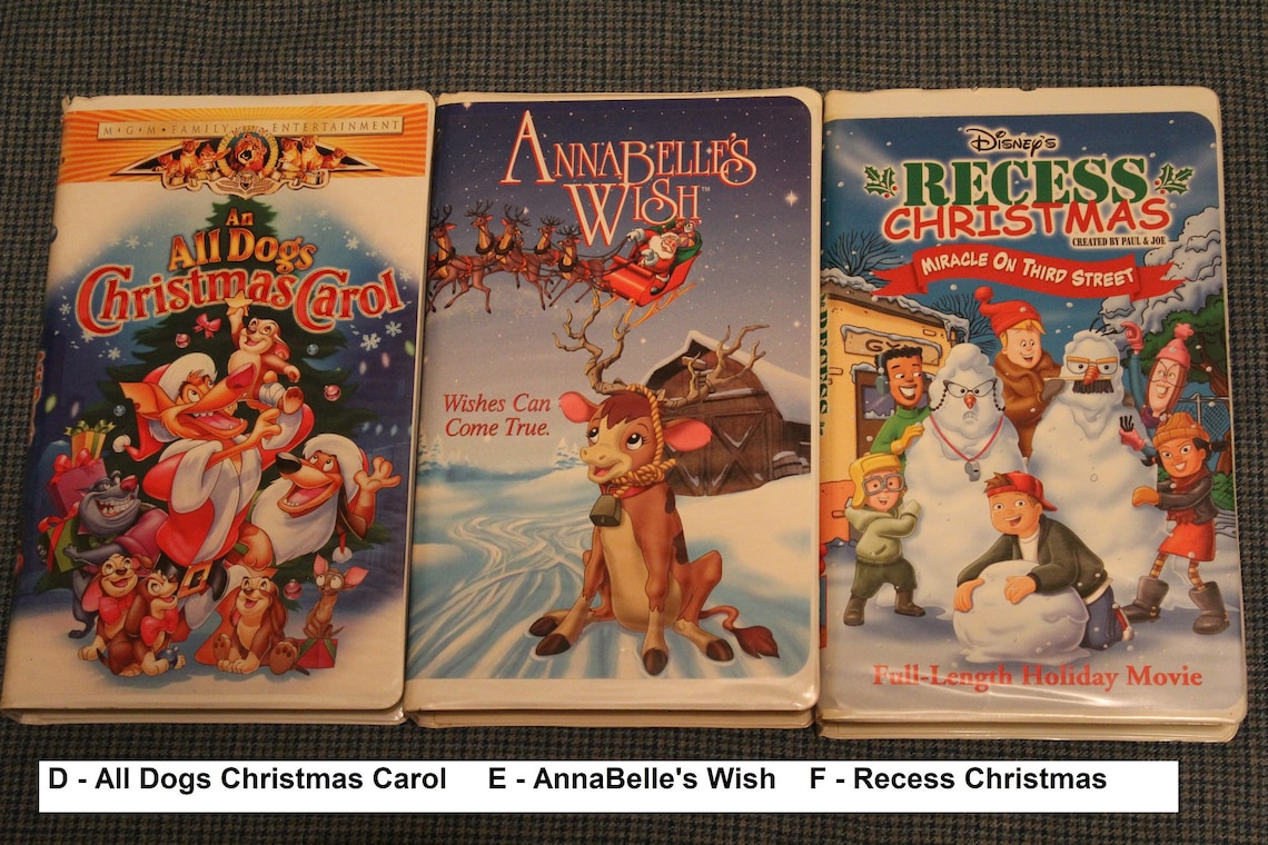 Christmas VHS Movies Classic's Clam Shell & Box Cases - Etsy