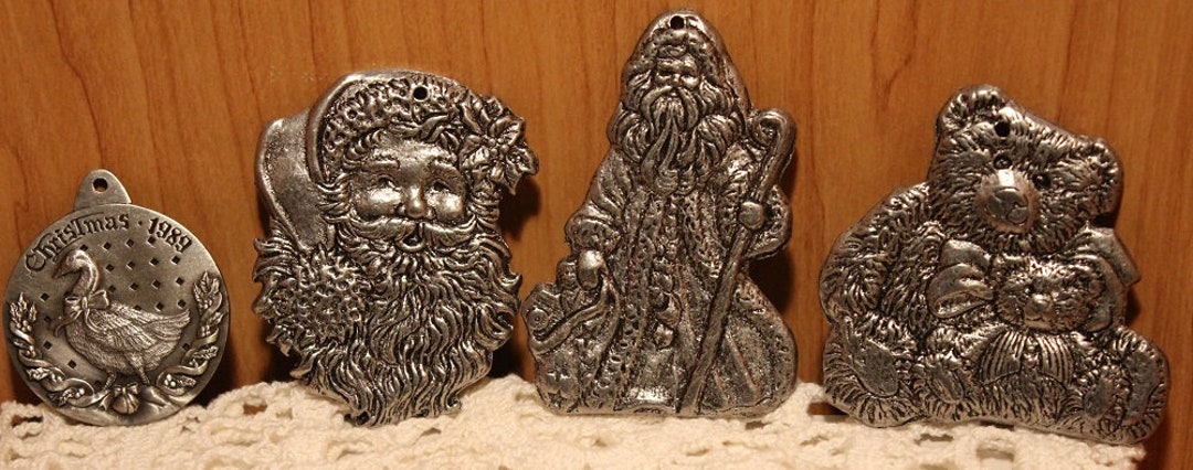 Pewter Christmas Ornaments ~ Carson Pewter ~ Dated & Hallmarked ...