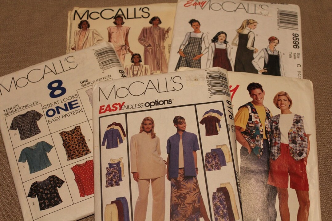 Mccall's Sewing Patterns Uncut ~ Factory Folds ~ Instruction Books ...