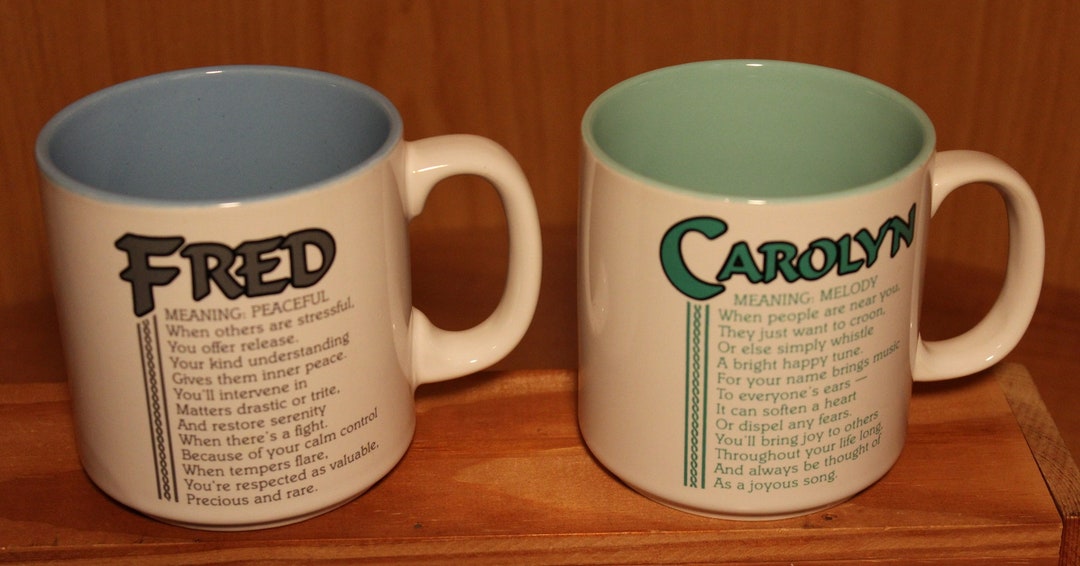 Poetry Name Mugs Design Papel ~ Handled Ceramic Coffee Cups ~ Name ...