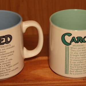 Poetry Name Mugs Design Papel ~ Handled Ceramic Coffee Cups ~ Name ...