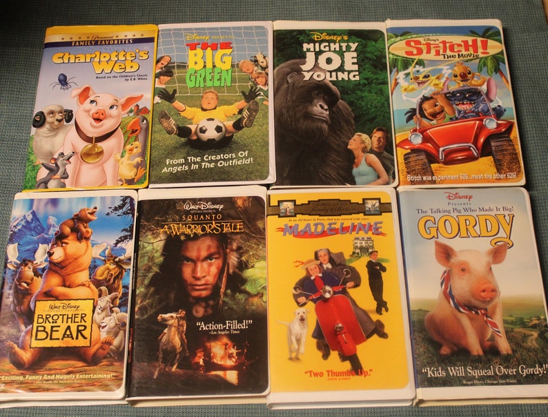 Family Entertainment VHS Movie Tapes ~ Classics ~ Clam Shell Cases ...