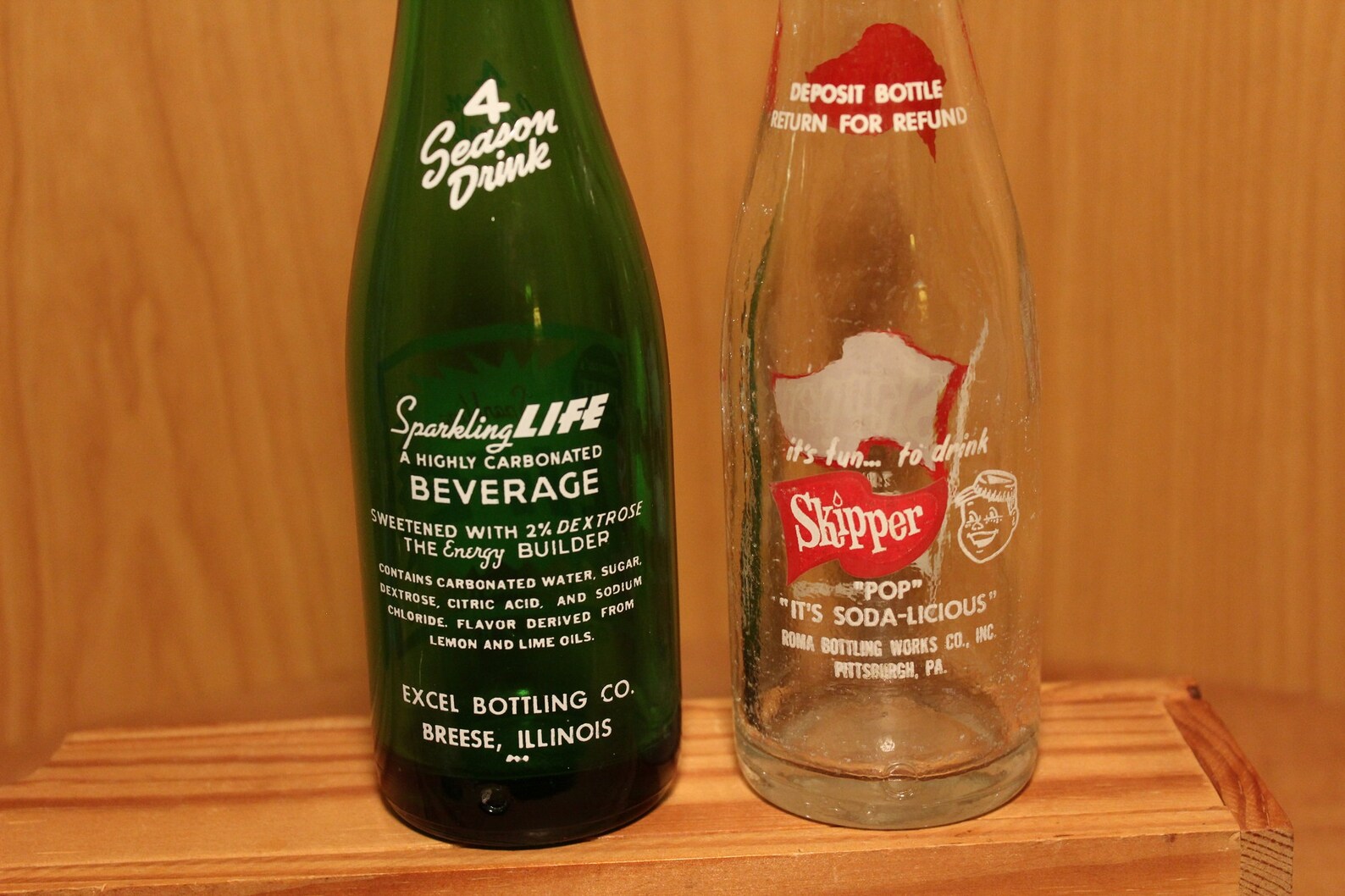 Vintage Soda Bottles ~ Empty ~ Dr Pepper ~ Skipper ~ Sparkling Life ...