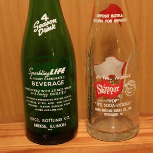 Vintage Soda Bottles ~ Empty ~ Dr Pepper ~ Skipper ~ Sparkling Life ...