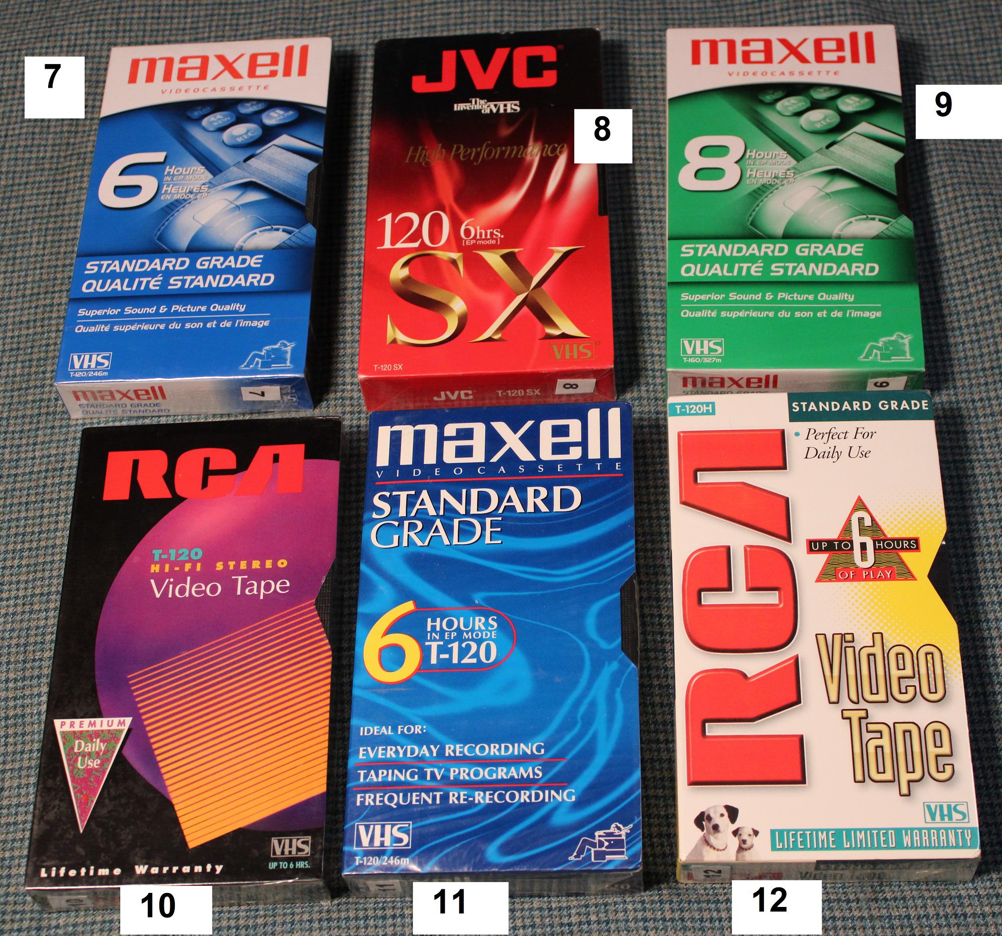 Sealed Blank VHS Tapes ~ Singles & Packs ~ 120 160 ~ Polaroid ~ Sony ...