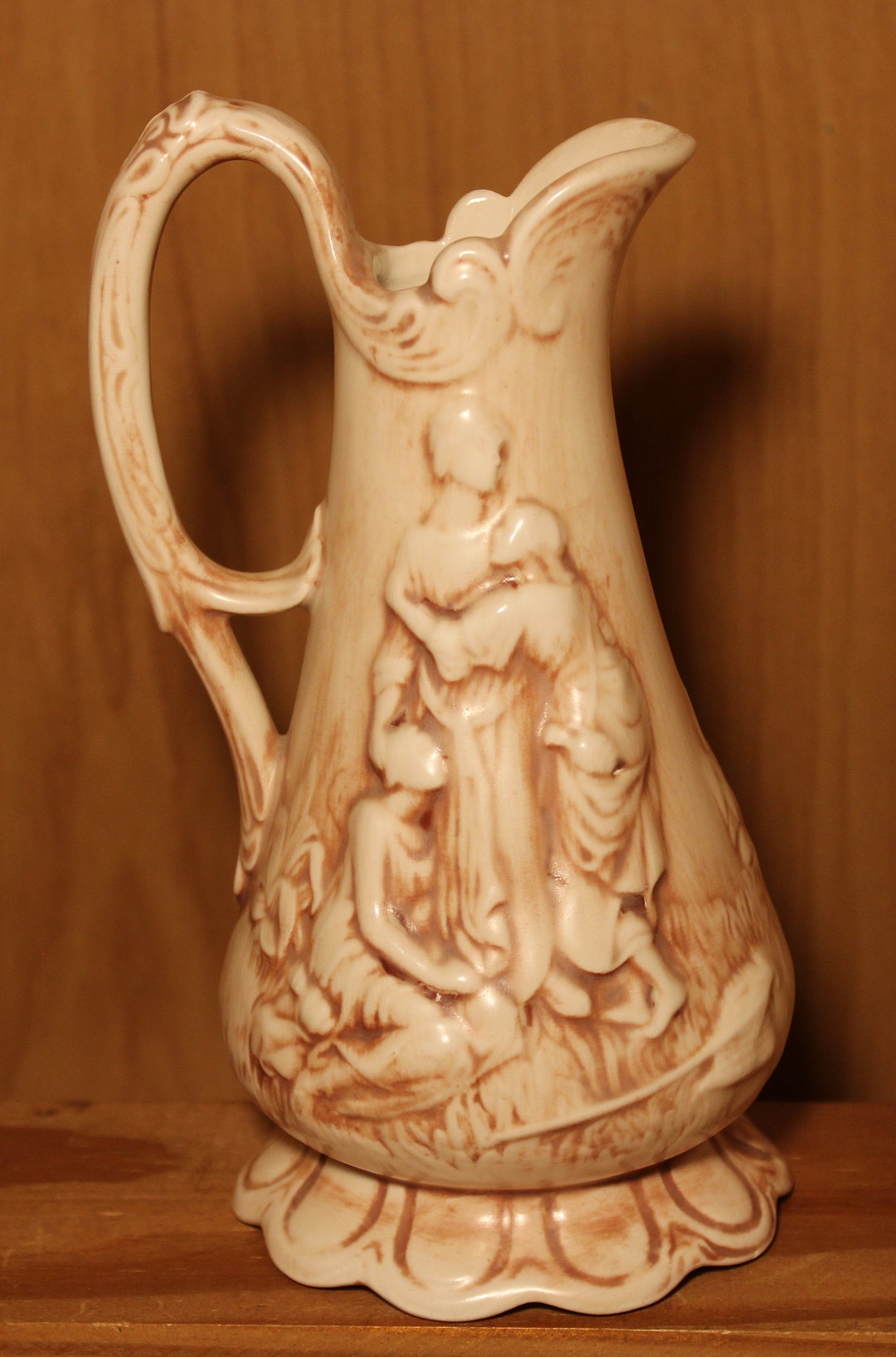 Vintage Handmade Mold Ceramic Pitcher ~ Small Pitcher ~ Decorative ...