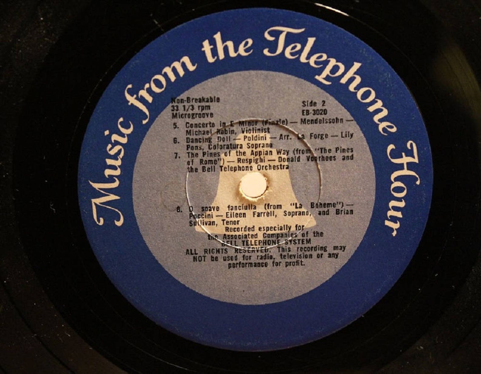 1955 Music From Telephone Hour Bell Records Original First - Etsy