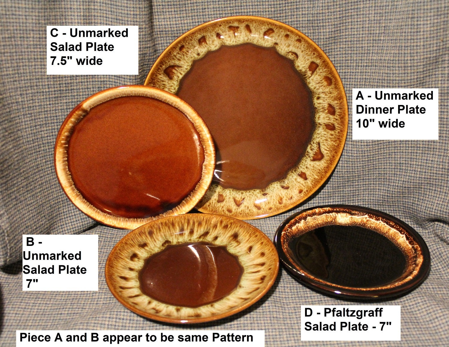Brown Drip Glazed Dishes Pottery Stoneware Oven Proof | Etsy