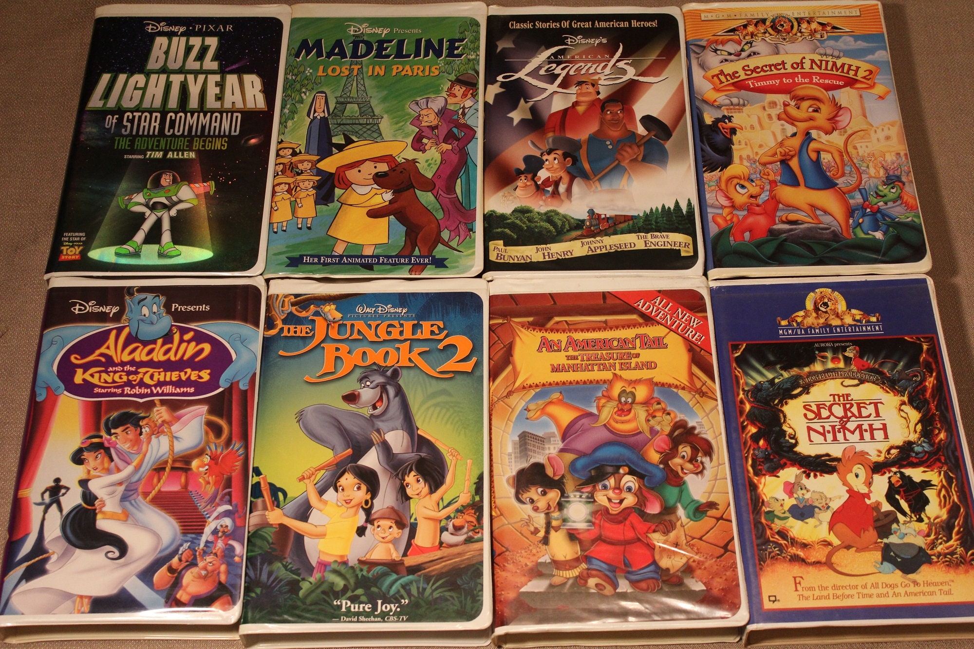 Animated VHS Movie Classics Family Entertainment Clam Shell Cases Animated VHS Movie Classics Family Entertainment Clam Shell Cases