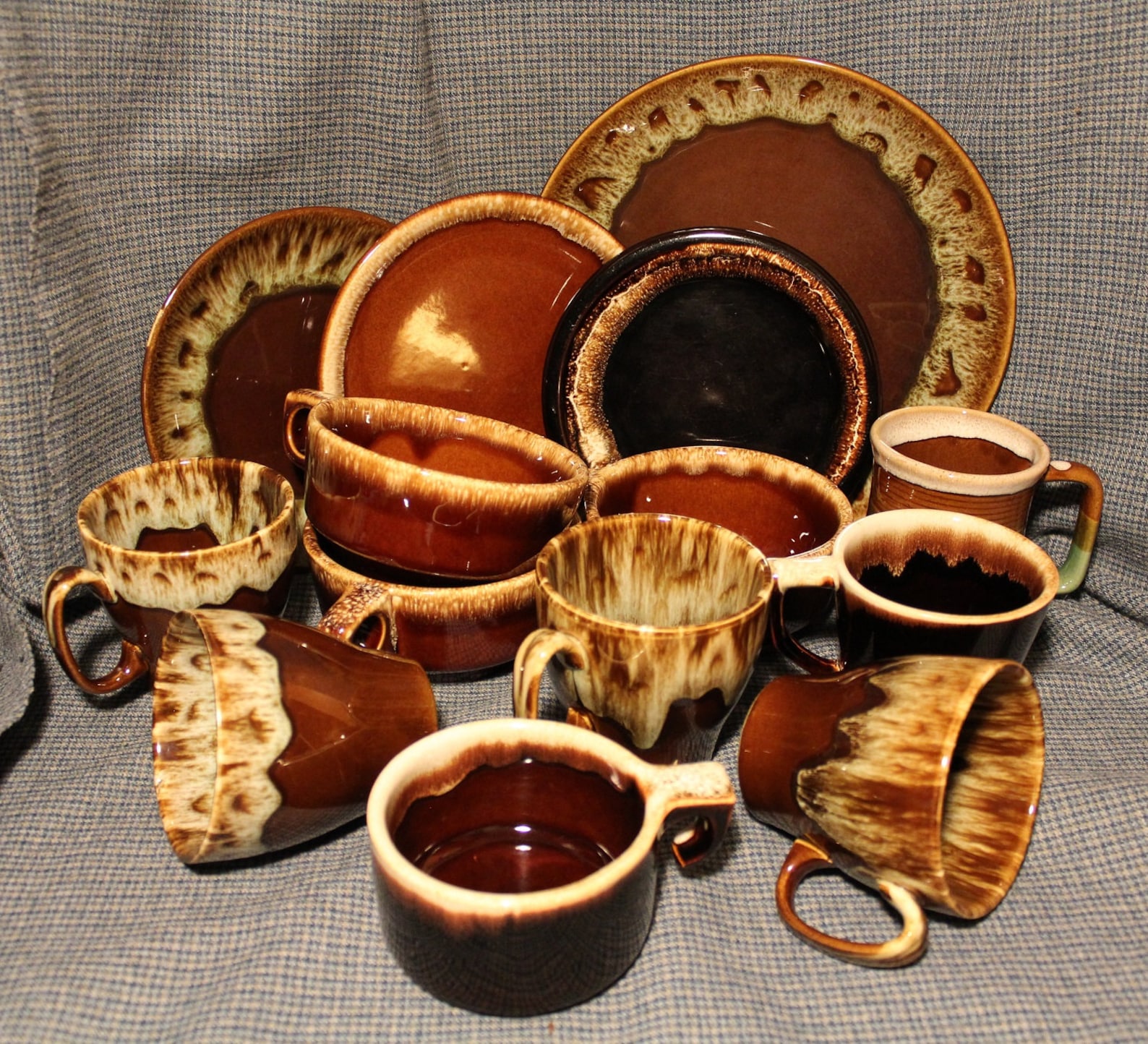 Brown Drip Glazed Dishes ~ Pottery ~ Stoneware ~ Oven Proof ...
