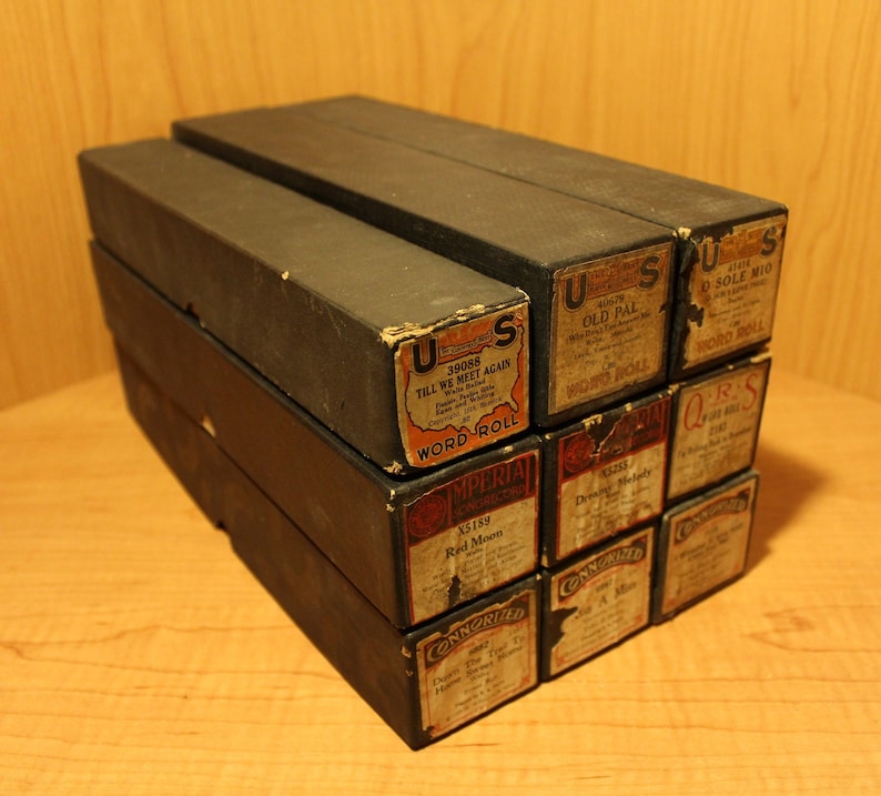 Antique Player Piano Rolls~ Song Word Rolls ~ Music Rolls ~ US the Best ...