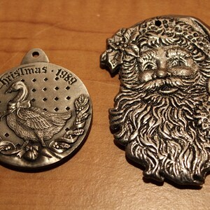 Pewter Christmas Ornaments ~ Carson Pewter ~ Dated & Hallmarked ...