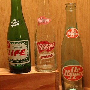 Vintage Soda Bottles ~ Empty ~ Dr Pepper ~ Skipper ~ Sparkling Life ...